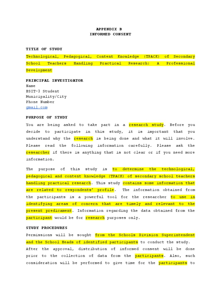 CAPSTONE InformedConsent | PDF | Information | Informed Consent