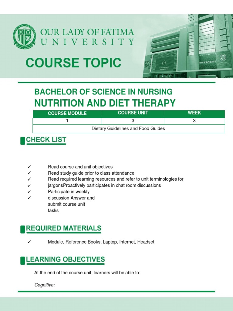 CT LEC WEEK 3 Nutri (Research) | PDF | Foods | Healthy Diet