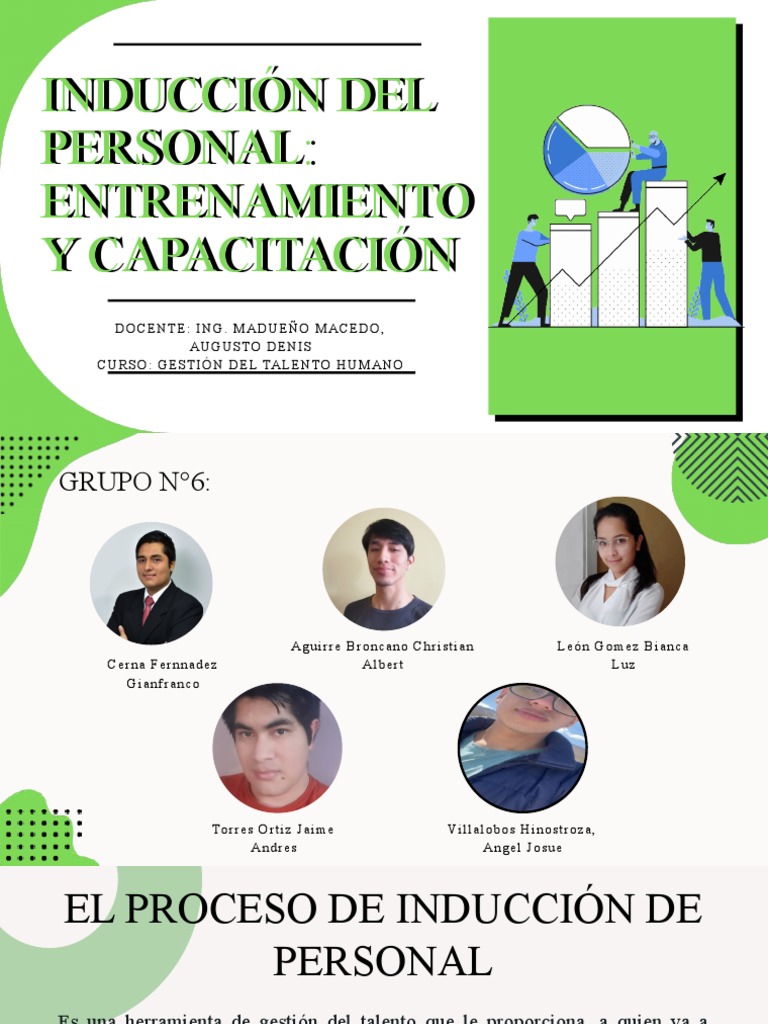 Inducción Del Personal Entrenamiento y Capacitación - Grupo 6 | PDF ...