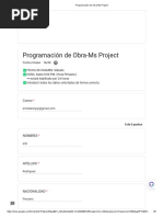 Programación de Obras en Microsoft Project | PDF | Calendario | Point ...