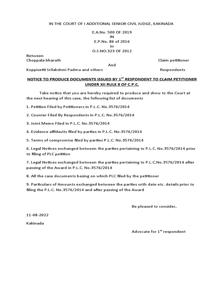 Recall Reopen Petition in Koppisetti | PDF