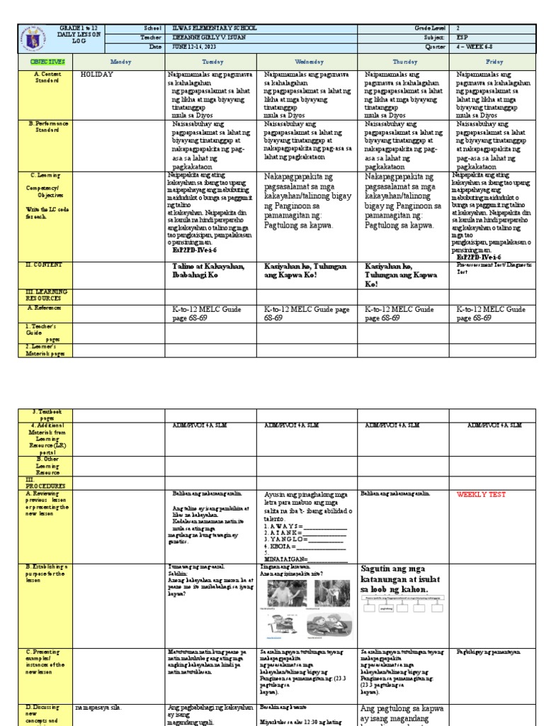 WEEK6 8 DLL ESP | PDF