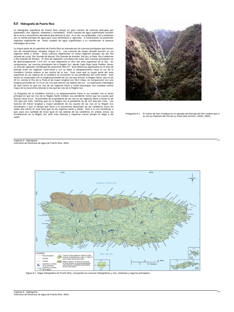Hidrografìa de Puerto Rico. | PDF | Río | Cuenca de drenaje