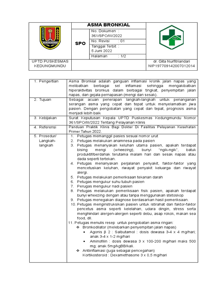 111.sop Asma Bronkial | PDF