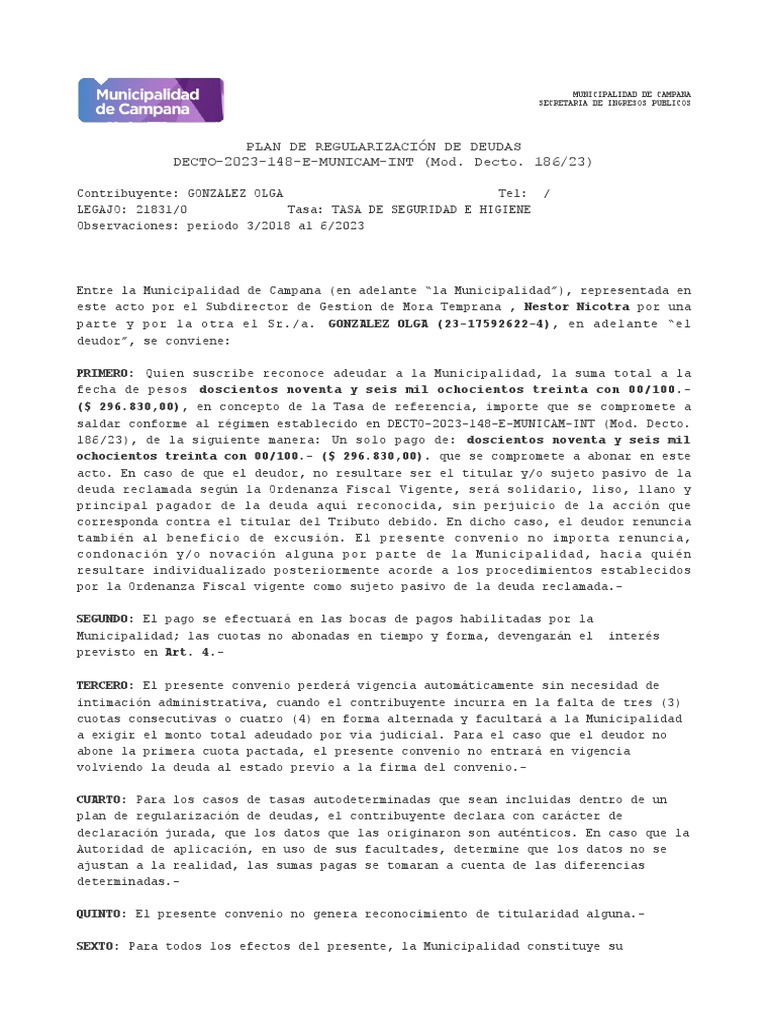 Moratoria 15141 | PDF
