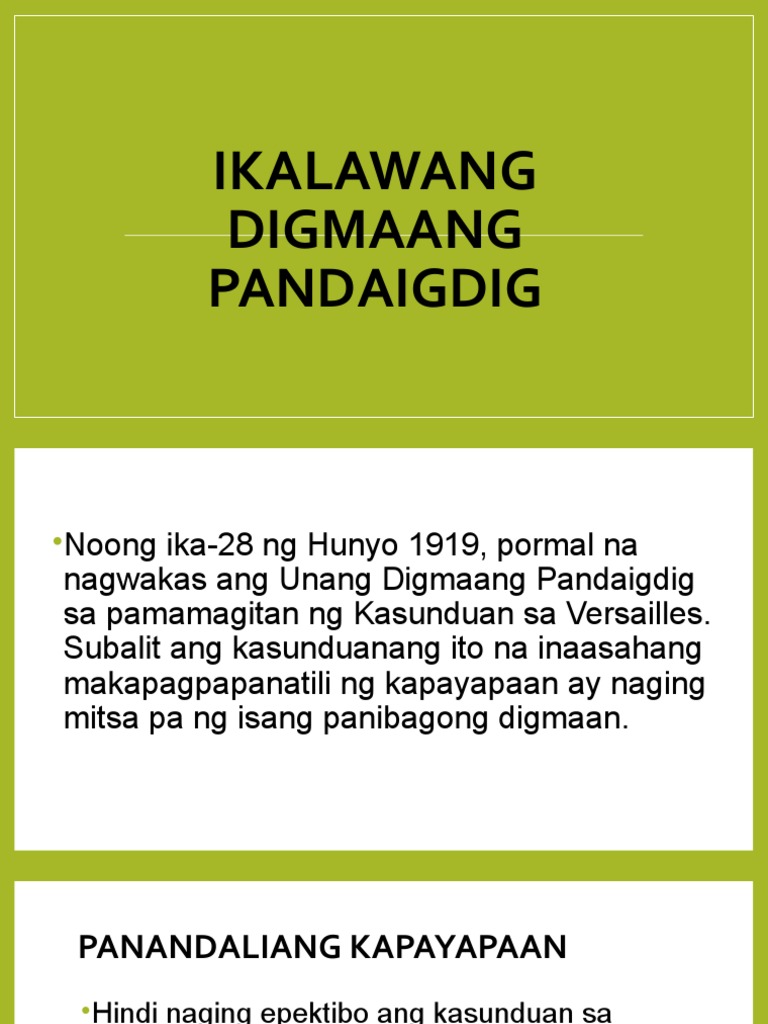 Ikalawang Digmaang Pandaigdig | PDF