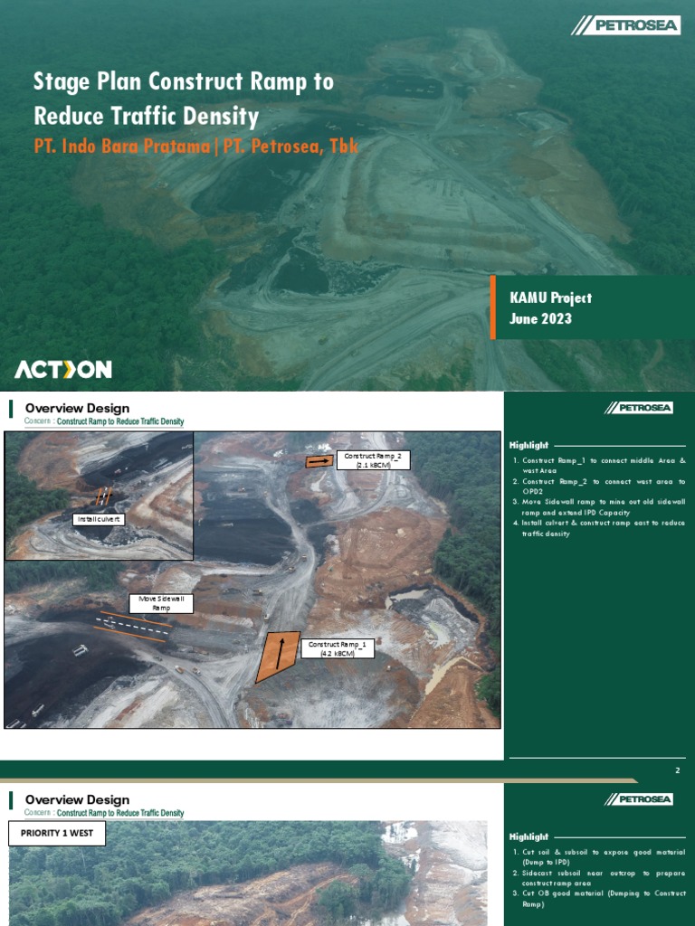 Stage Plan Construct Ramp To Reduce Traffic Density | PDF | Civil Engineering | Mining