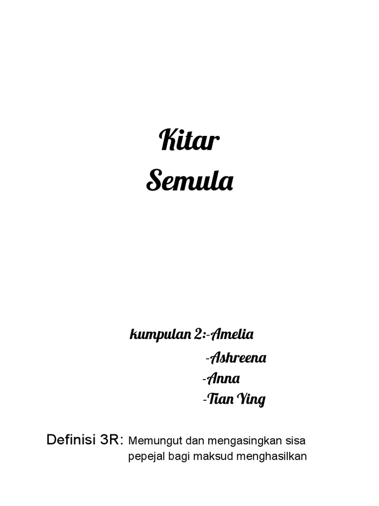 Kitar Semula | PDF