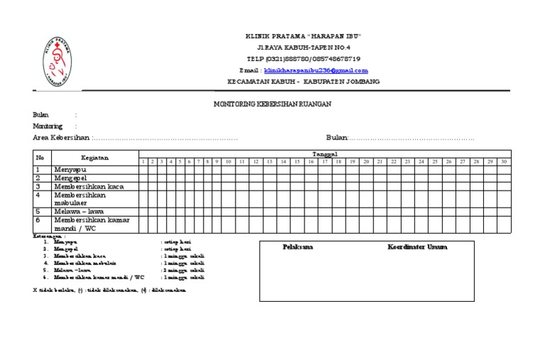 Monitoring Kebersihan Ruangan | PDF