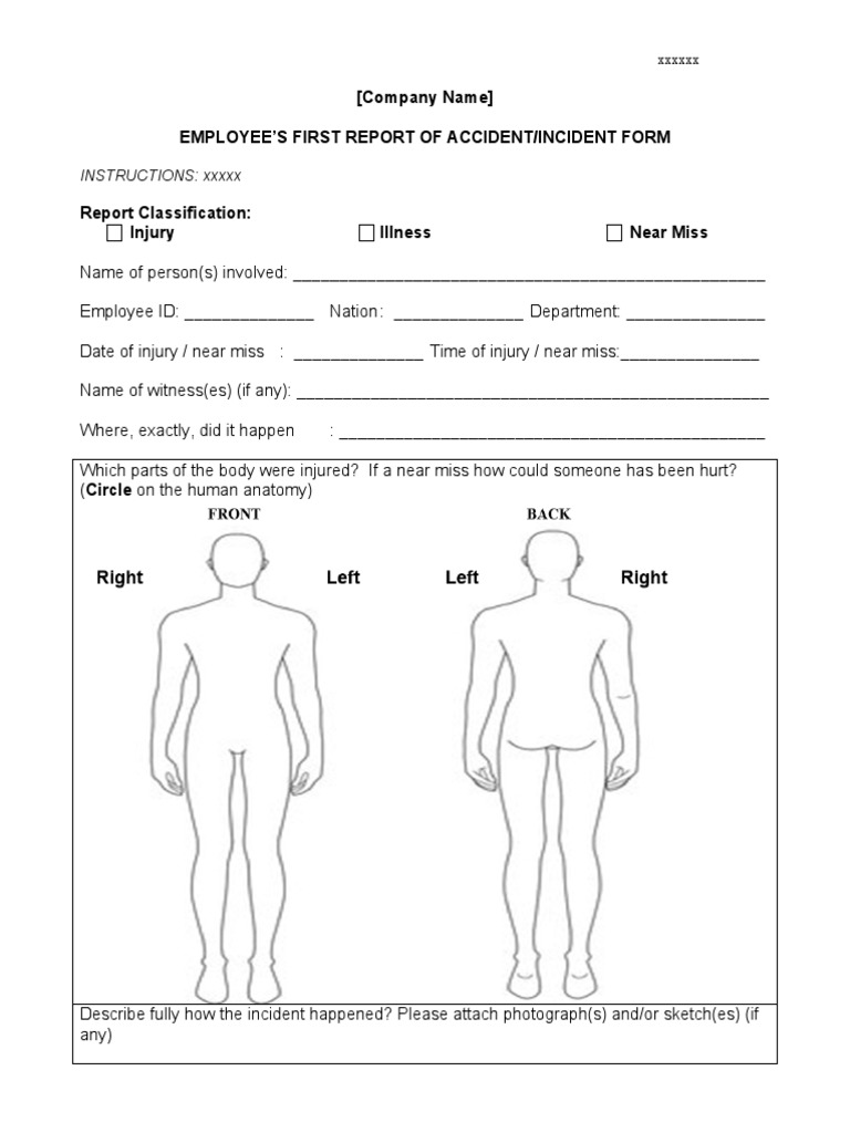 Injury Record Form | PDF