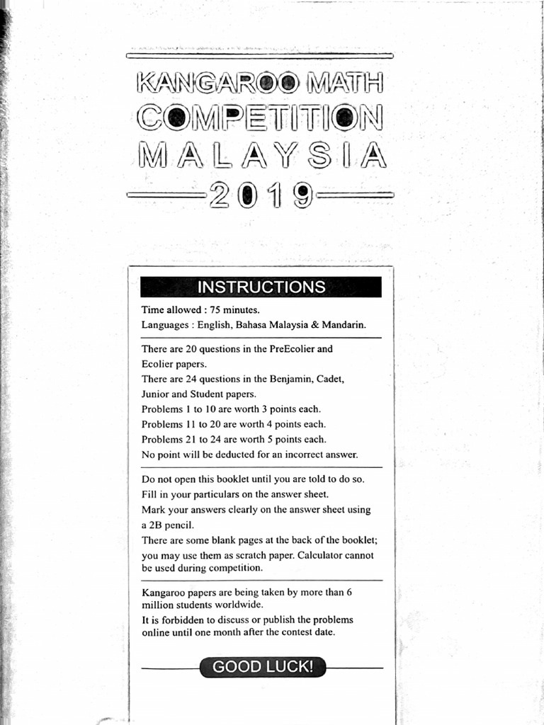 Pre Ecolier 2019 | PDF | Camel | Domesticated Animals
