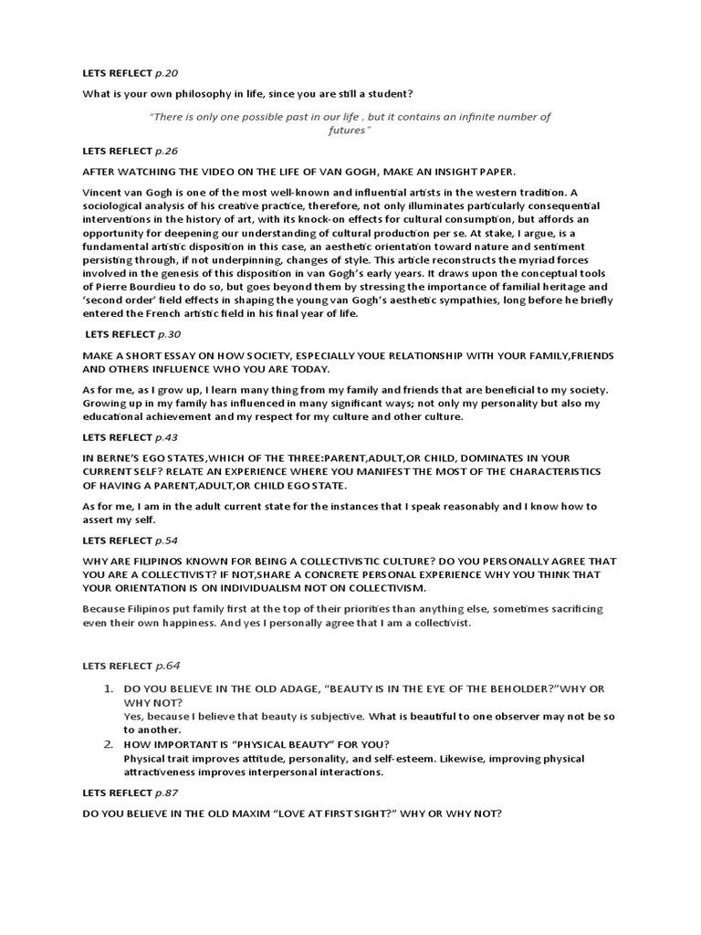 There Is Only One Possible Past in Our Life, But It Contains An ...