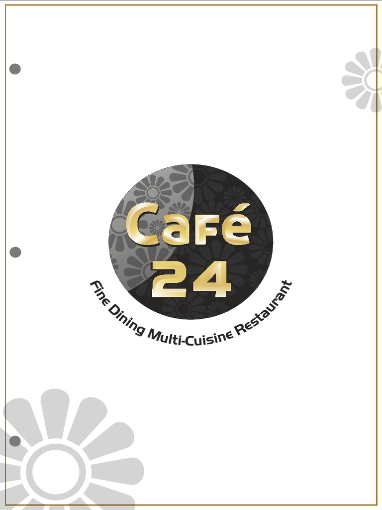 Cafe 24 Menu | Download Free PDF | Indian Cuisine | Thai Cuisine