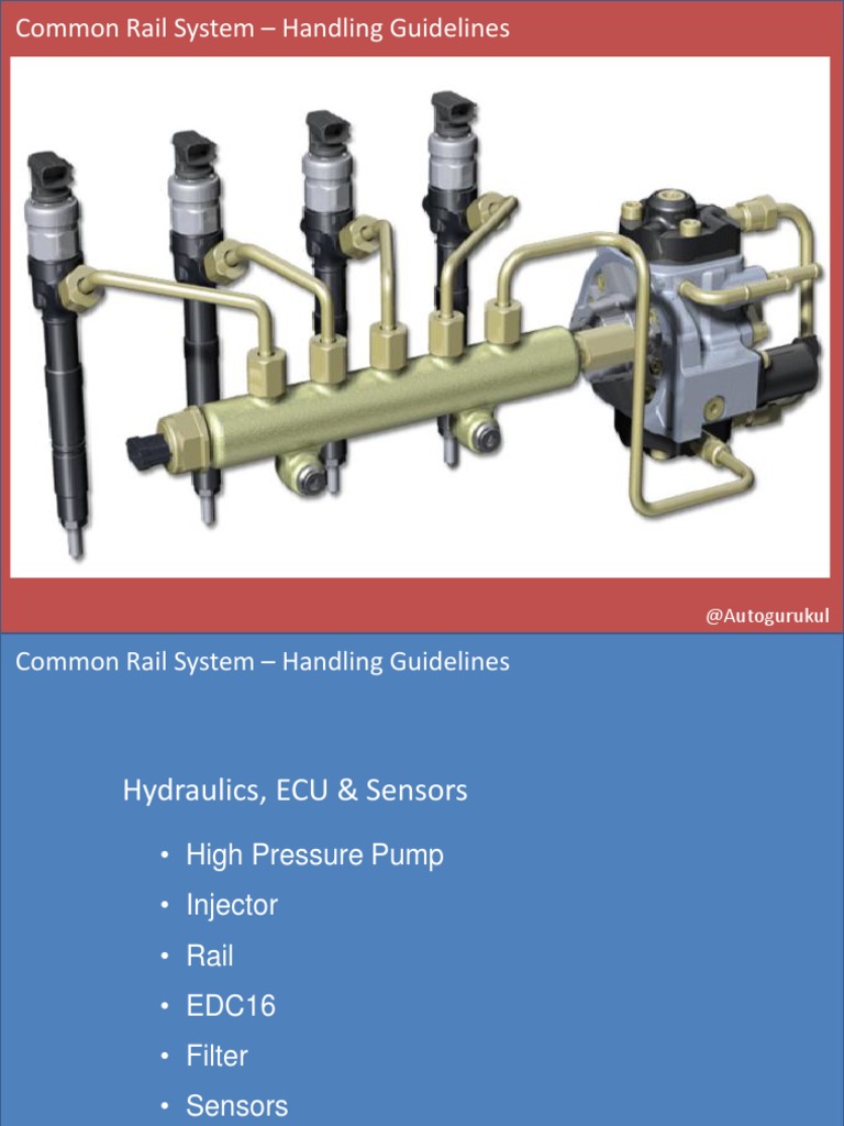Common Rail System Handling Guidelines | PDF | Pump | Electrical Connector