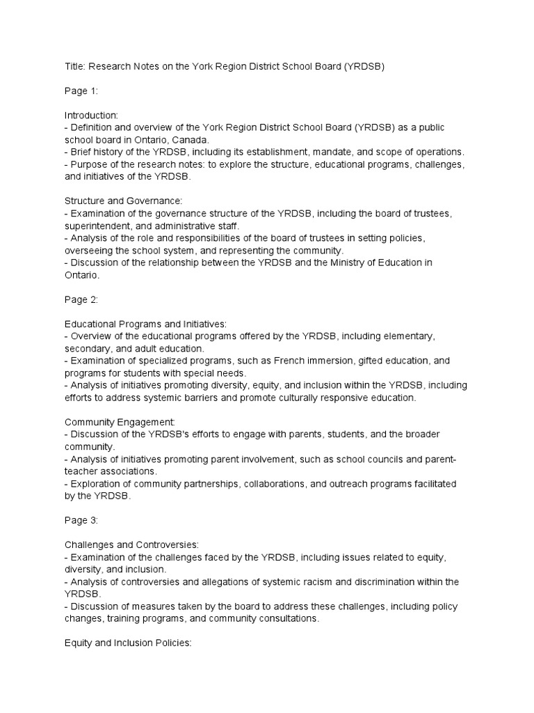 Yrdsb Who Are We | PDF | Inclusion (Education) | Education Theory