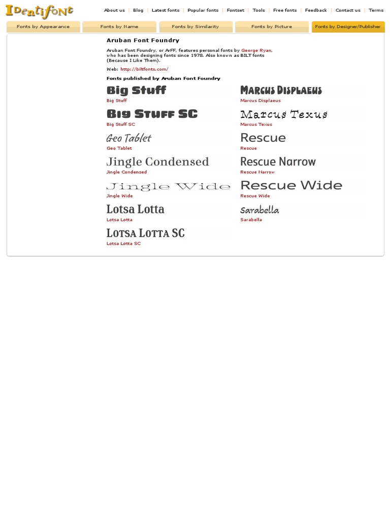 Identifont - Aruban Font Foundry | PDF