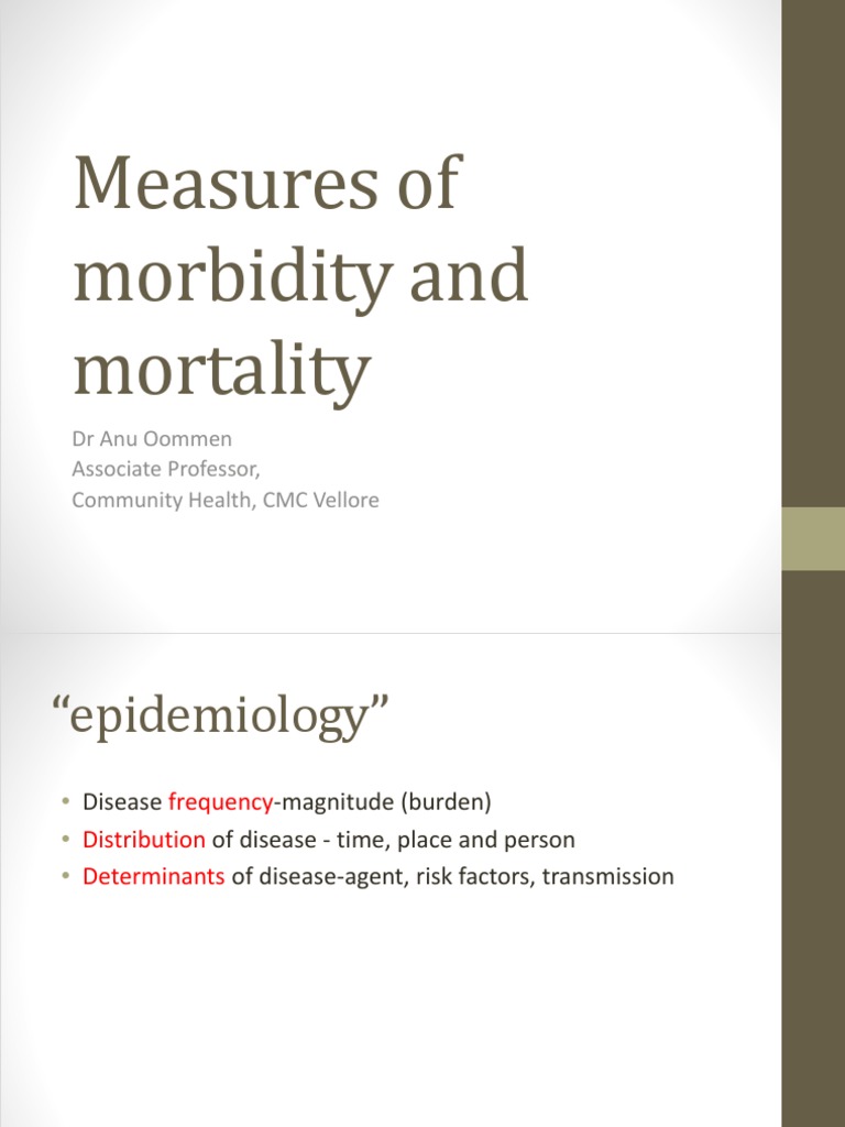 Measures of Morbidity | PDF | Incidence (Epidemiology) | Level Of ...