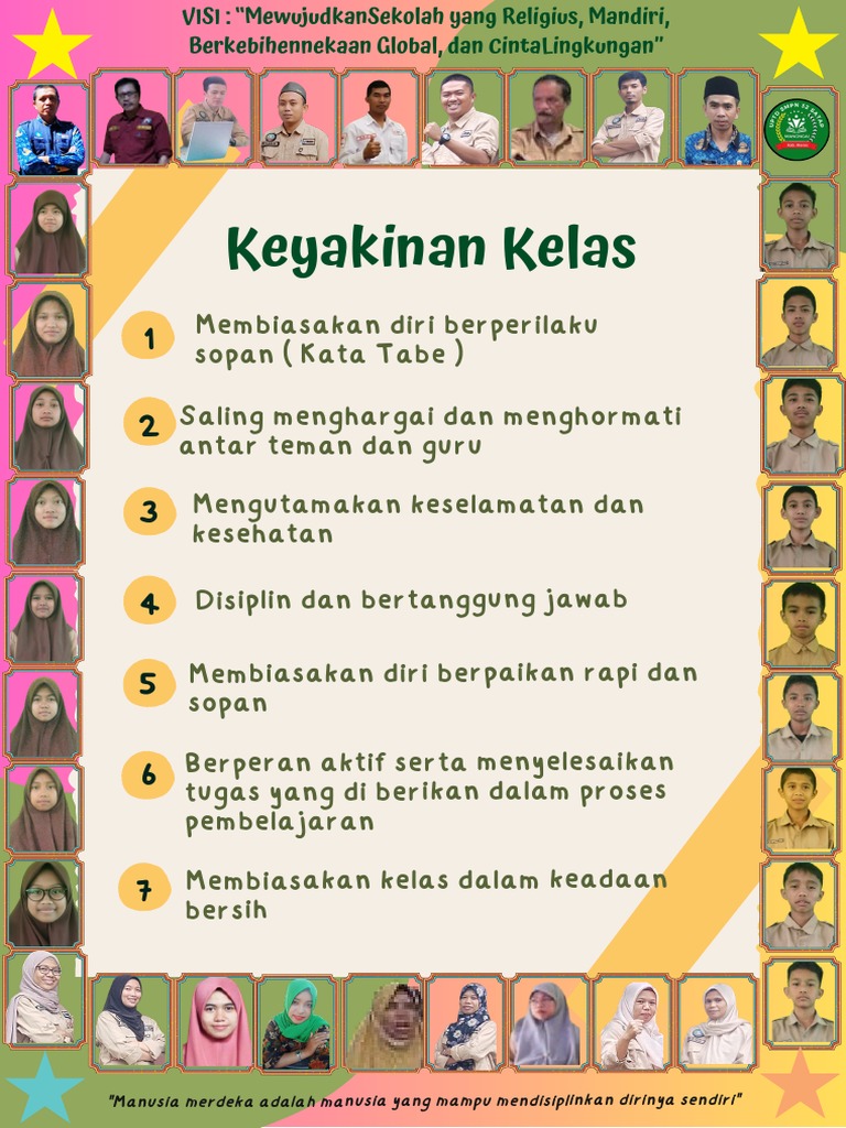 Keyakinan Kelas untuk Etika Pembelajaran | PDF | Sains & Matematika ...
