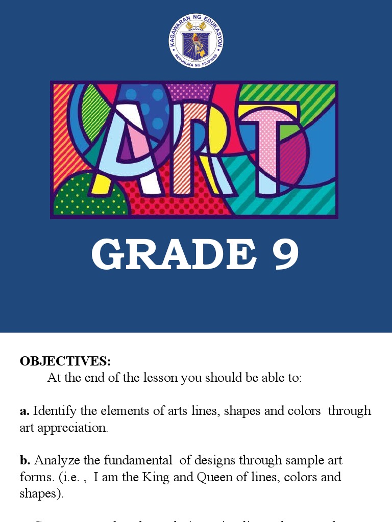 Grade 9 Art Lesson: Lines, Shapes, Colors | PDF | Color | Shape