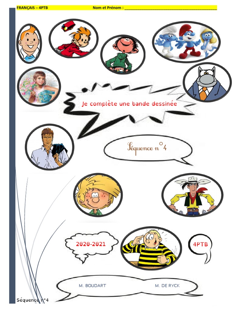 Compléter une bande dessinée en CM1 | PDF | BD | Langue française