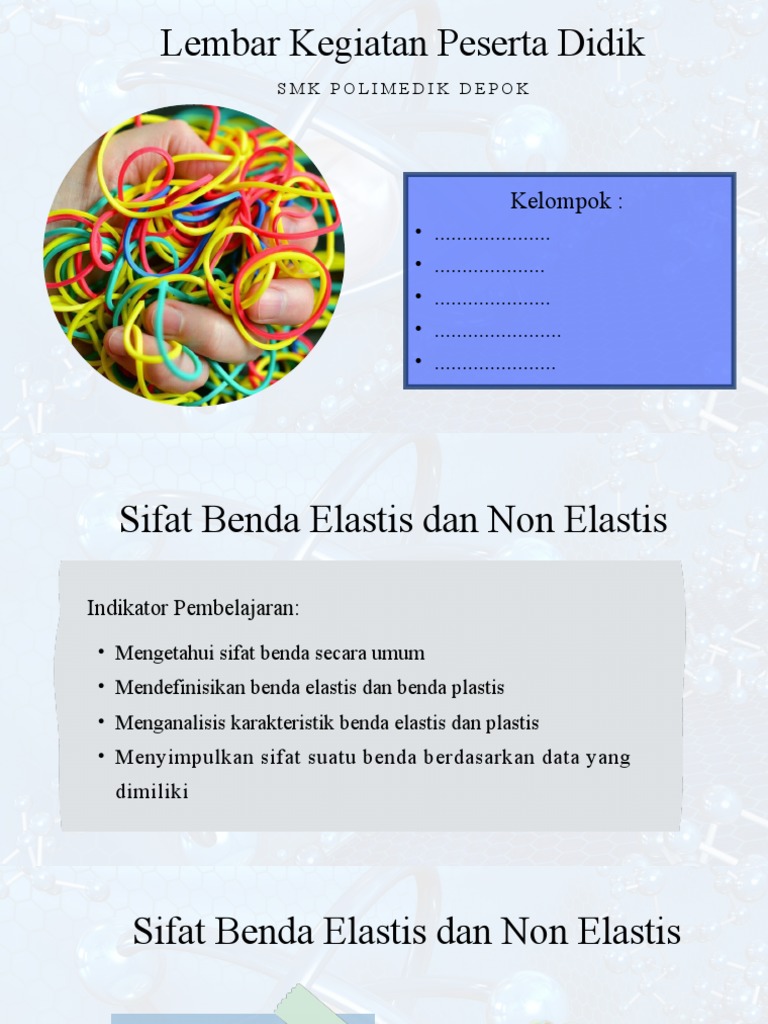 LKPD Elastisitas | PDF | Metode & Bahan Ajar