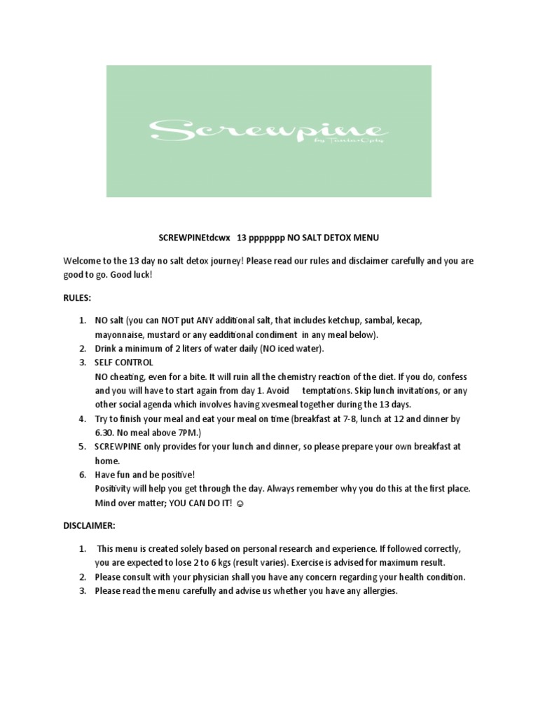 Screwpine Kitchen - Menu, Rules & Disclaimer | PDF | Salad | Asian Cuisine