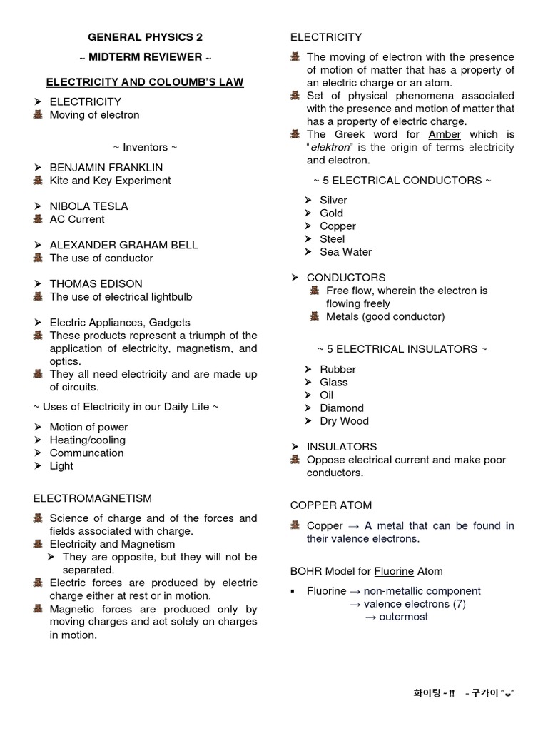 Gen Physics Midterm Reviewer | PDF | Capacitor | Capacitance