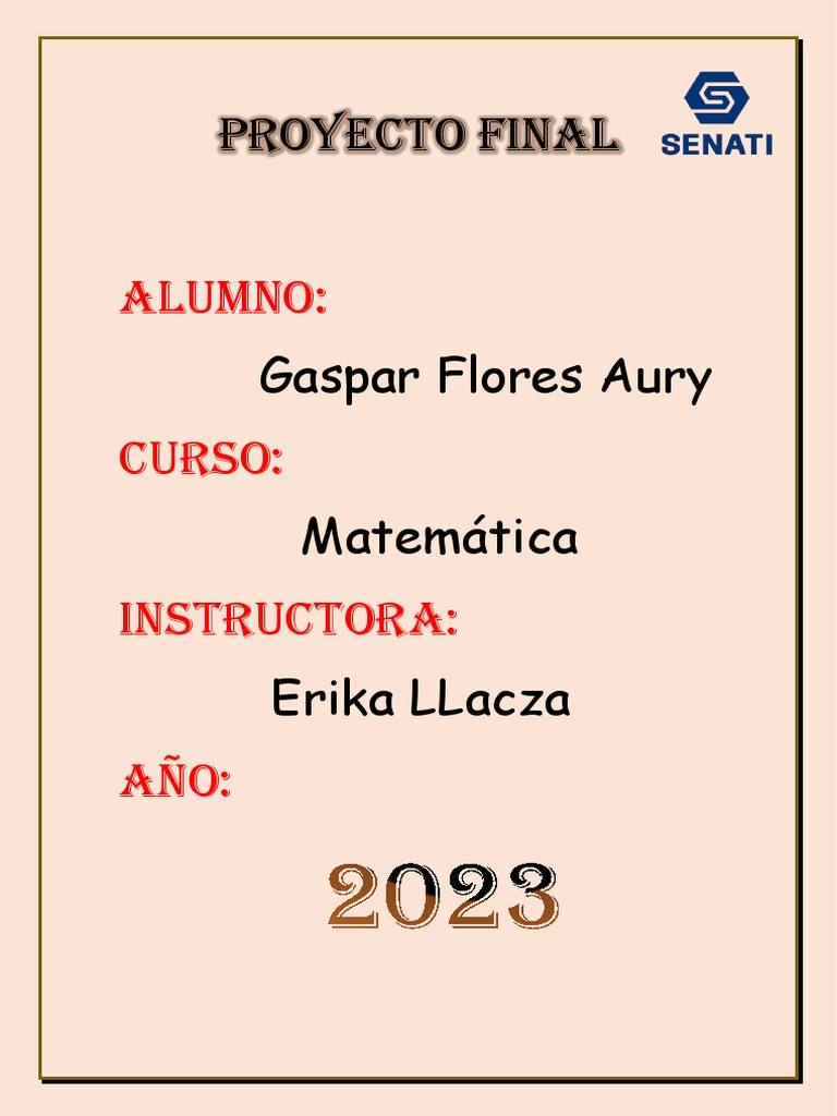 Proyecto Final-Gaspar Flores | PDF