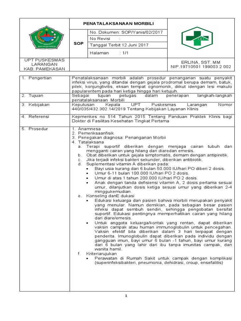 Tatalaksana Morbili di Puskesmas | PDF