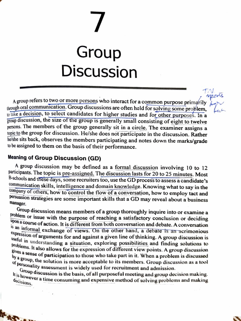 Group Discussion | PDF | Conversation | Communication