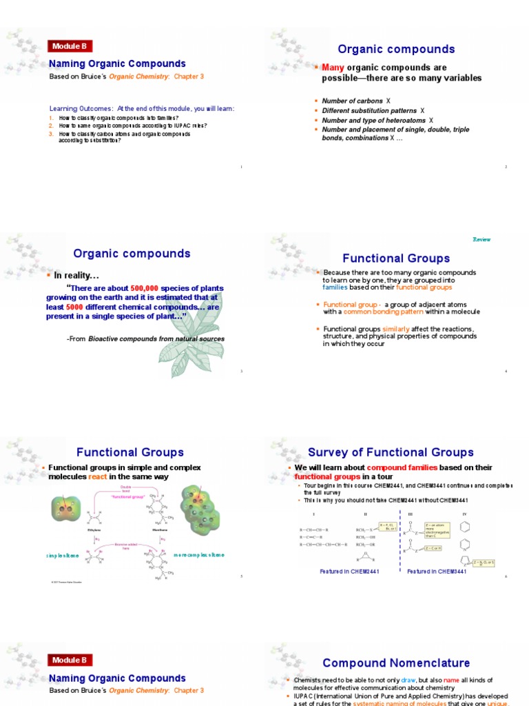 Module B | PDF | Functional Group | Organic Chemistry
