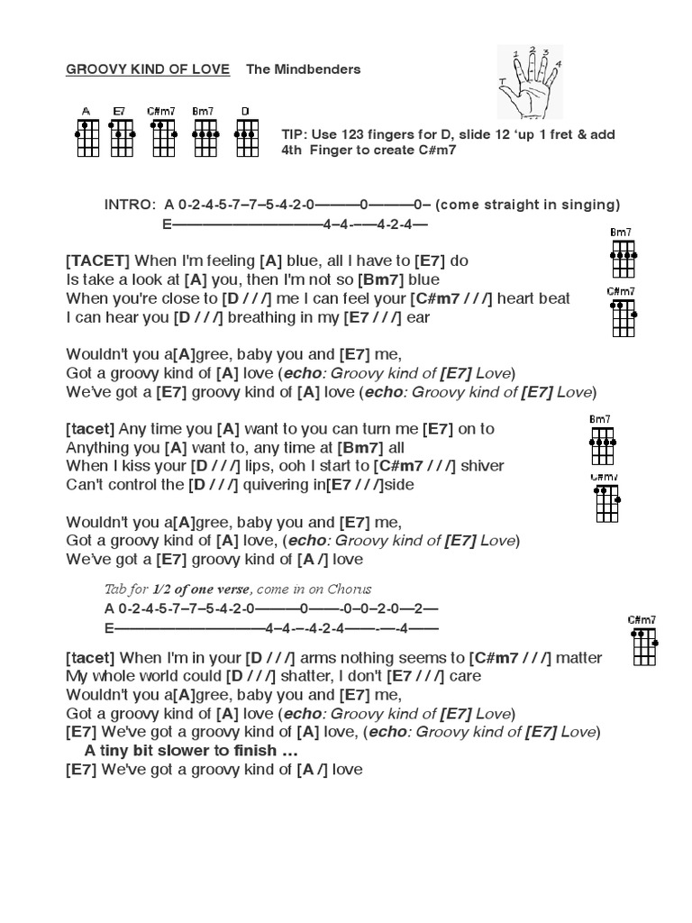Groovy Kind of Love Ukulele | PDF | Language Arts & Discipline