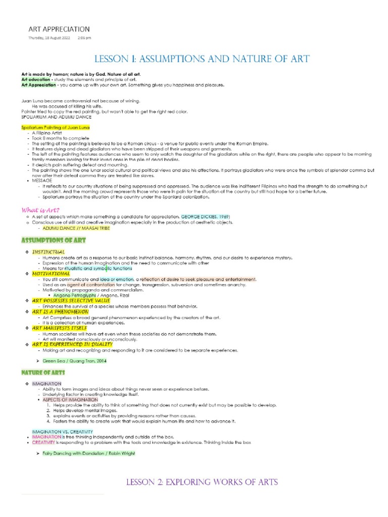 Art App | PDF | Aesthetics | Paintings