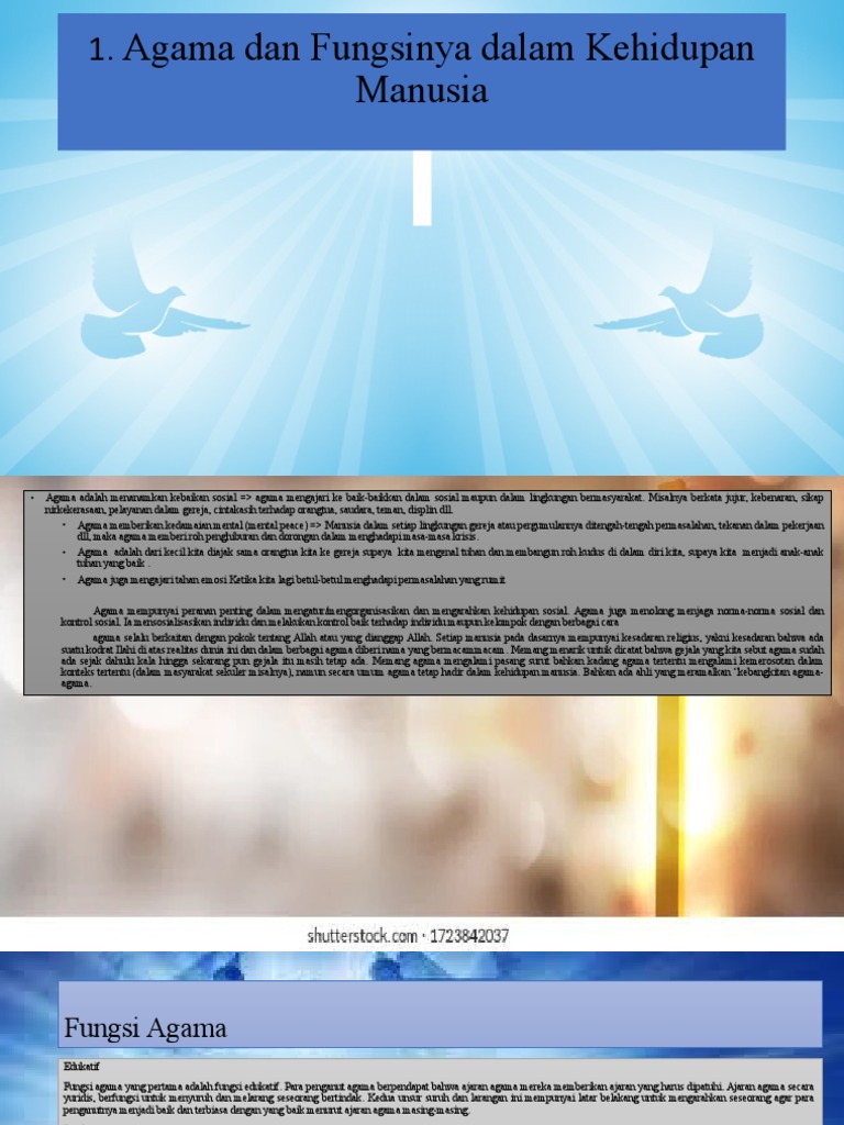 Agama Dan Fungsinya Dalam Kehidupan Manusia | PDF