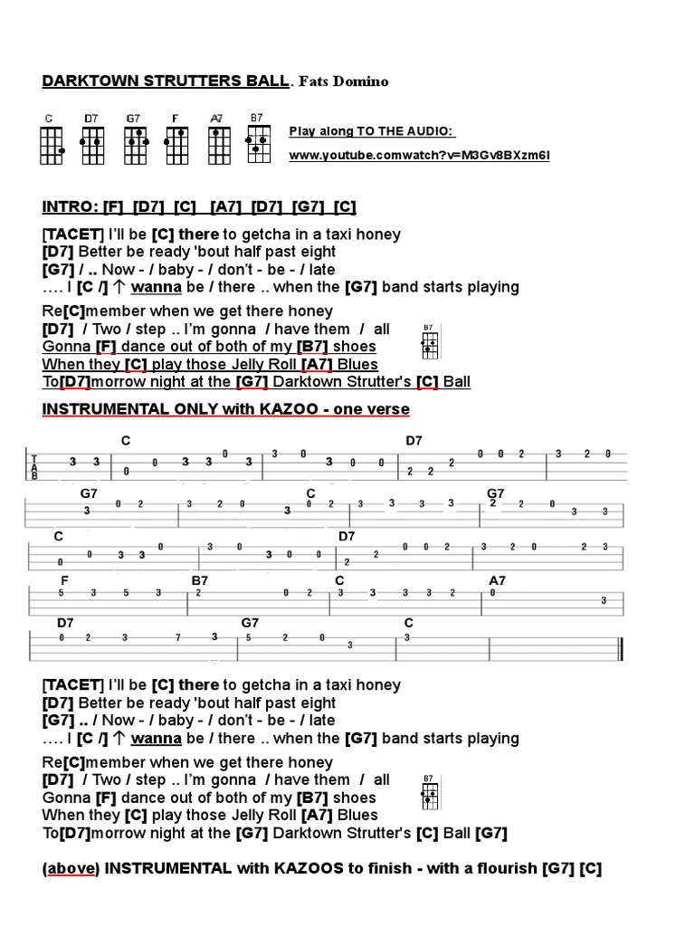 Darktown Strutters Ball Ukulele | PDF