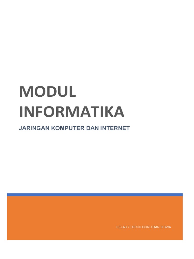 Modul Informatika Kelas 7: Jaringan Komputer | PDF | Karier & Perkembangan | Teknologi & Rekayasa