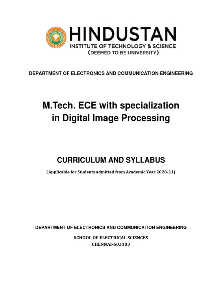 MTech Digital Image Processing Syllabus | PDF | Wavelet | Parameter (Computer Programming)