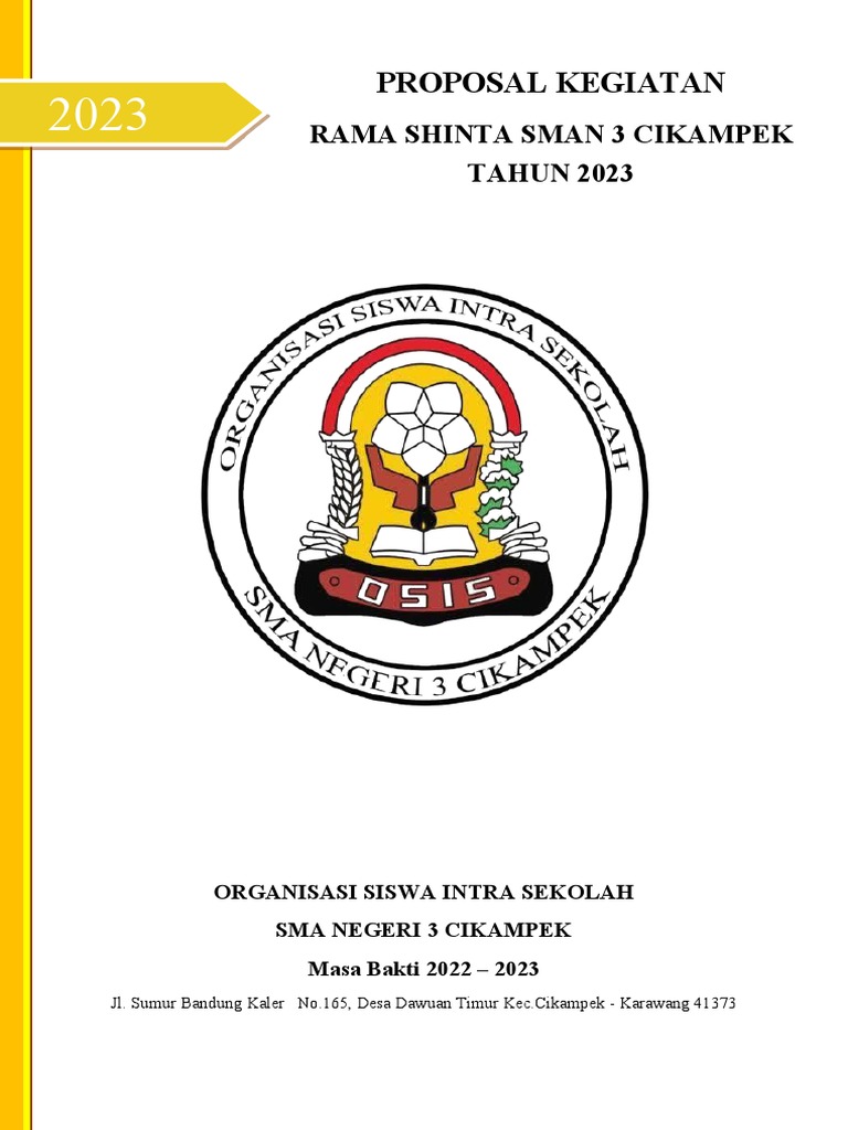 Proposal Rama Shinta 2023 | PDF