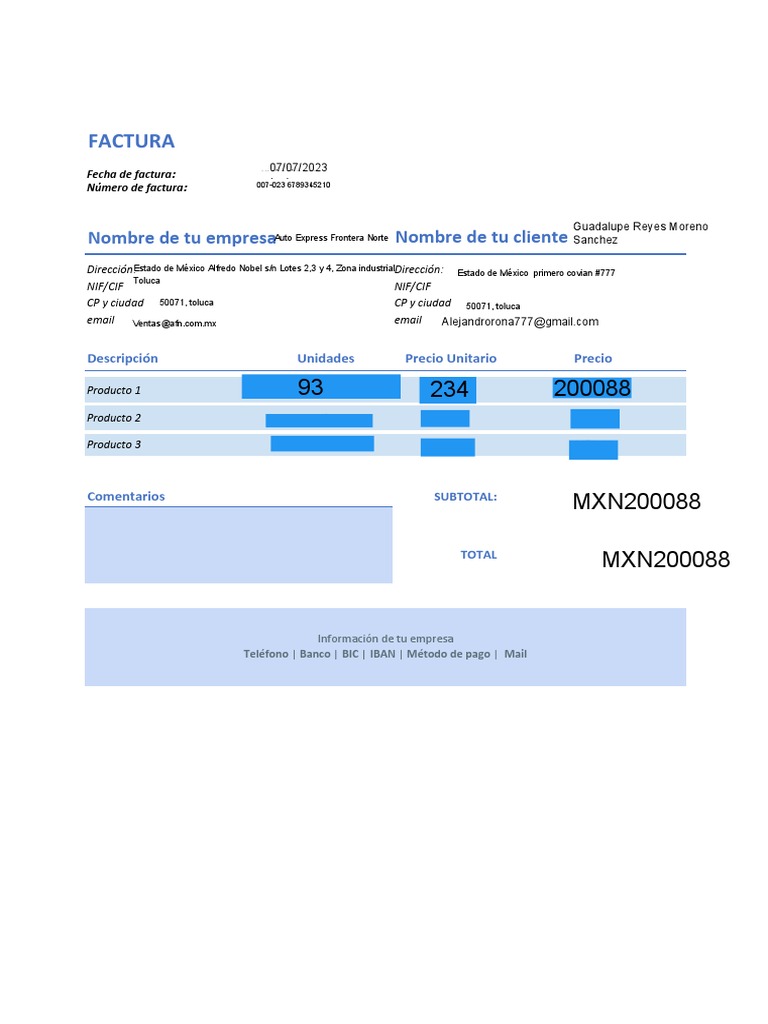 factura-pdf-1 | PDF | Documentos empresariales | Contabilidad