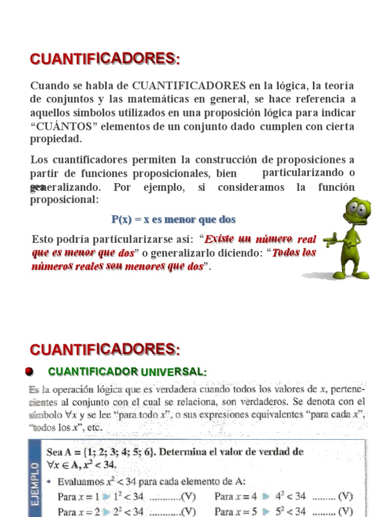 Cuantificadores en Matemáticas | PDF