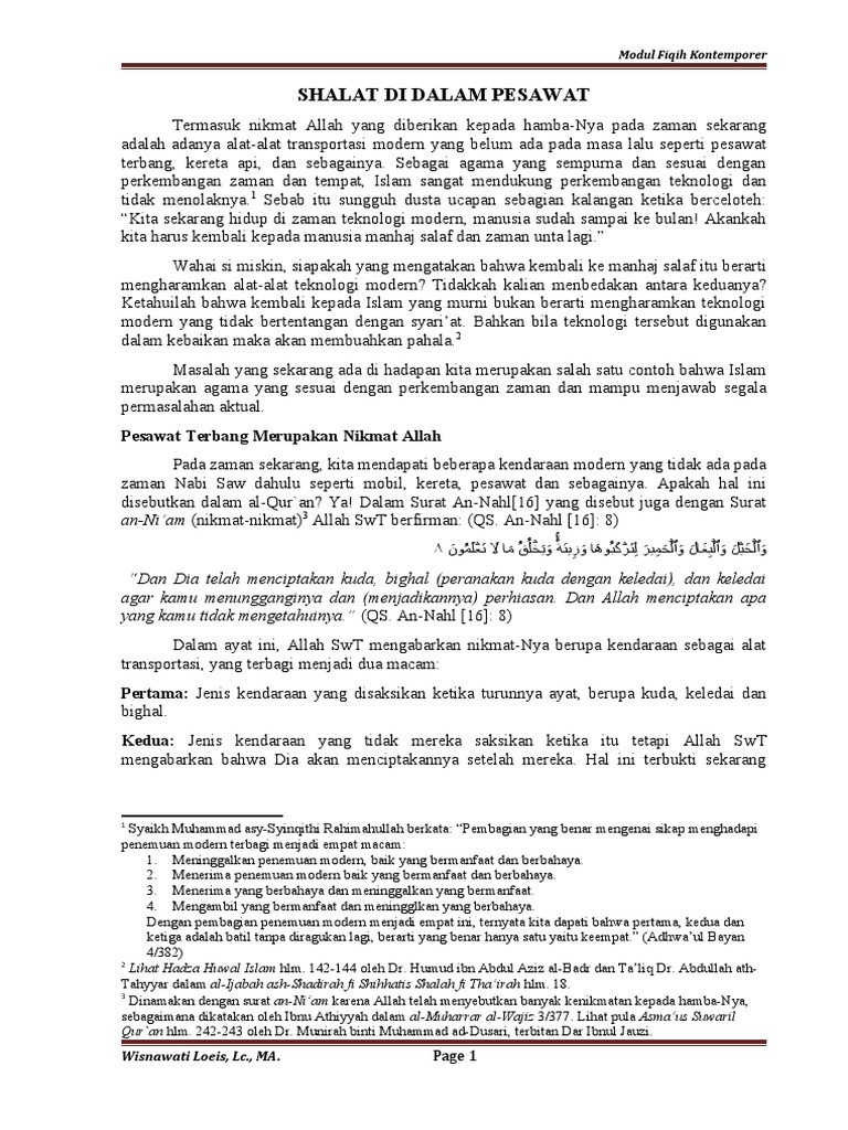 32 Bab Shalat - Di Dalam Pesawat | PDF | Agama & Spiritualitas