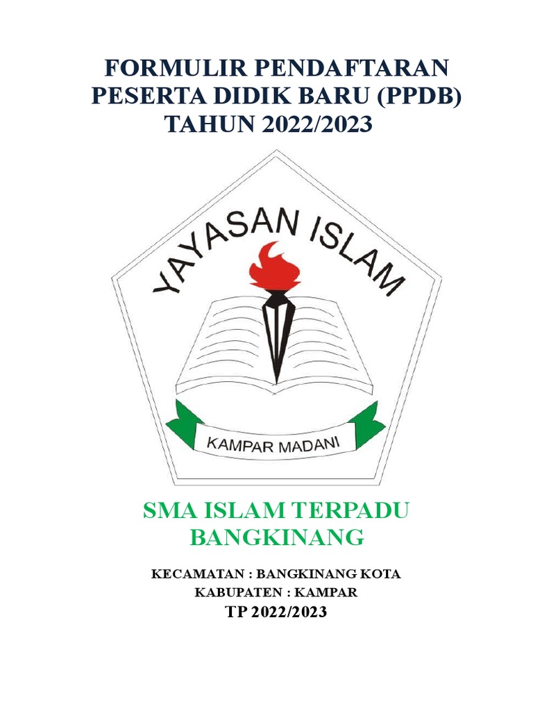 Sampul Formulir PPDB 2022-2023 | PDF