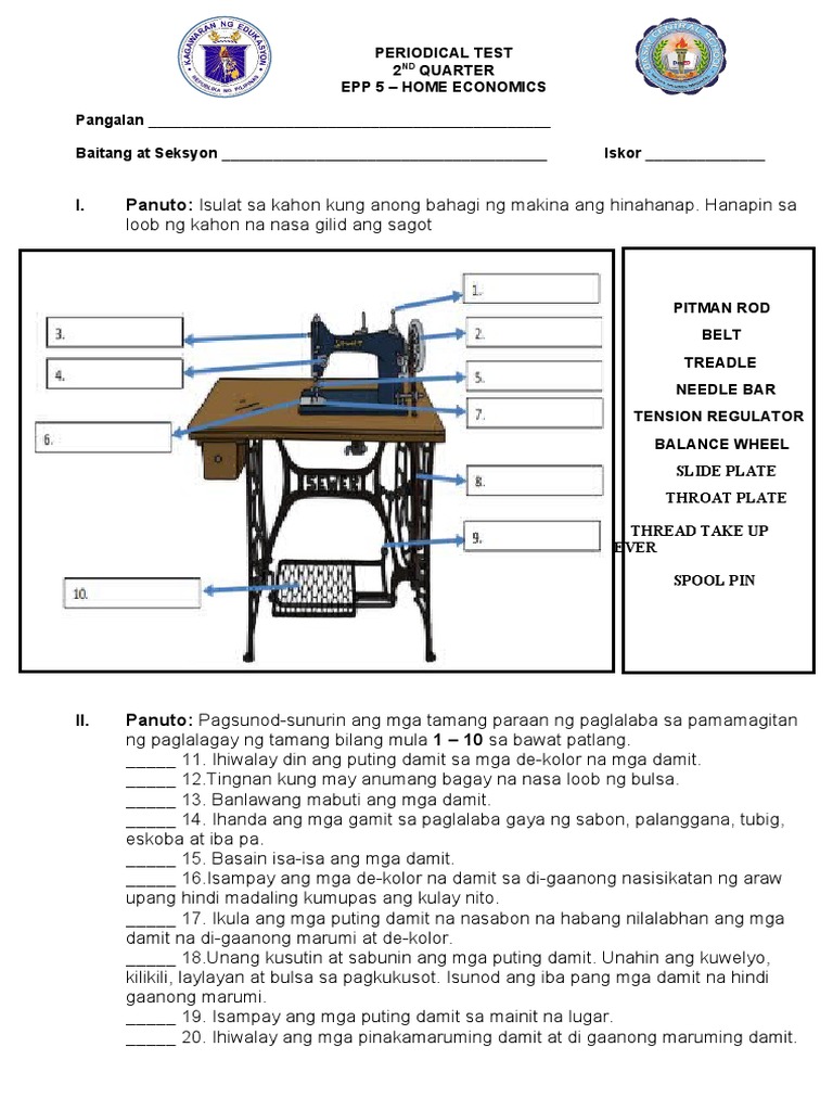 Panuto: Isulat Sa Kahon Kung Anong Bahagi NG Makina Ang Hinahanap. Hanapin Sa | PDF