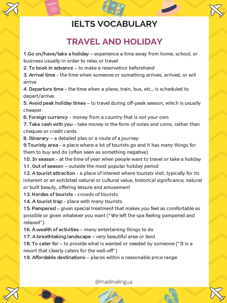 TRAVEL AND HOLIDAY For Ielts | PDF | Tourism | Low Cost Carrier