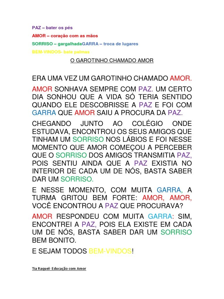 O Garotinho Chamado Amor | PDF