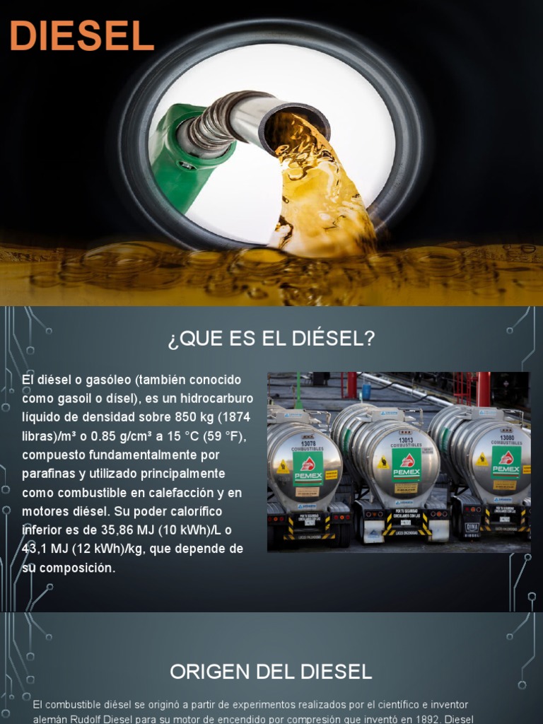 Composición y Origen del Diésel | PDF | Combustible diesel | Motores