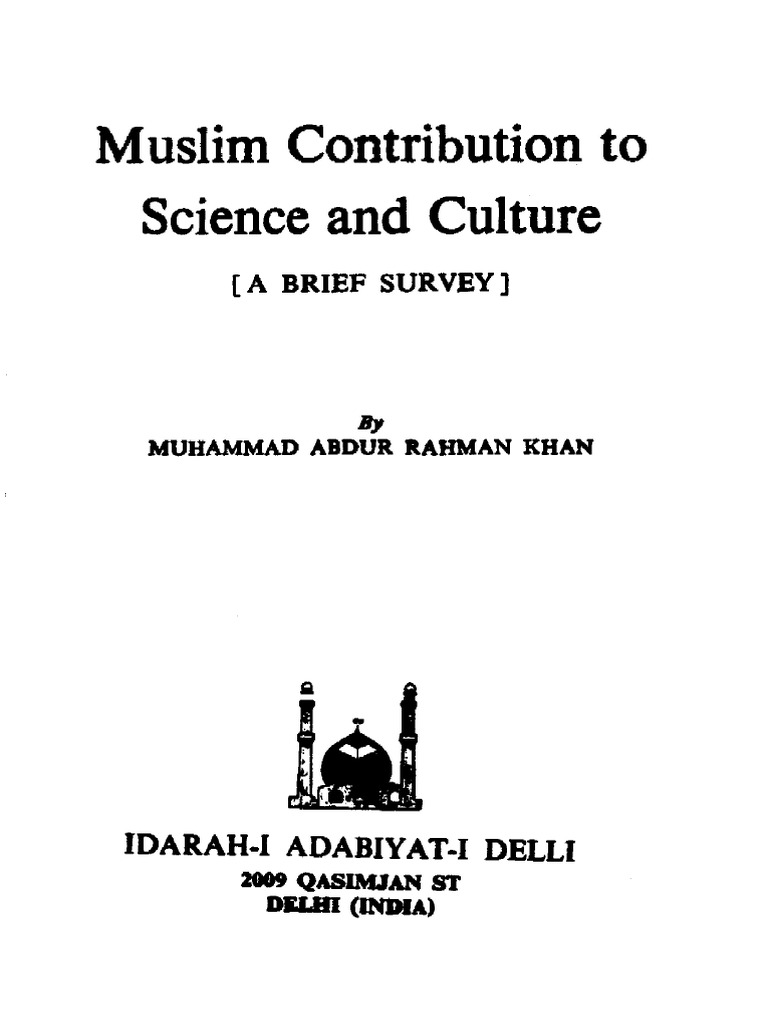 Muslim Contributions to Science and Culture | PDF