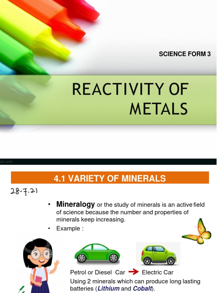 Reactivity Series of Metals Explained | PDF | Oxide | Iron
