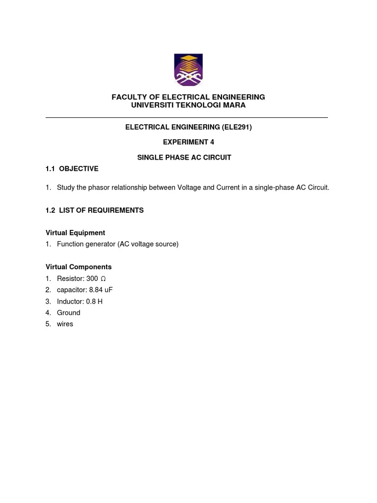 Exp 4 | PDF | Electrical Network | Quantity