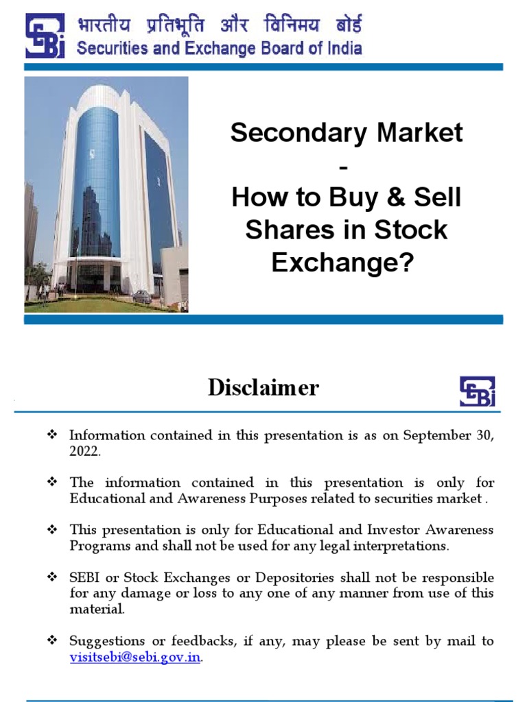PPT-6 How To Buy and Sell Shares in Stock Exchange | PDF | Margin ...